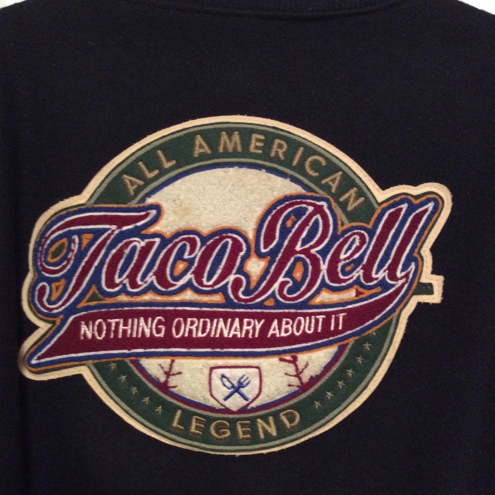Taco Bell Branded Leather Letterman Jacket - Gem